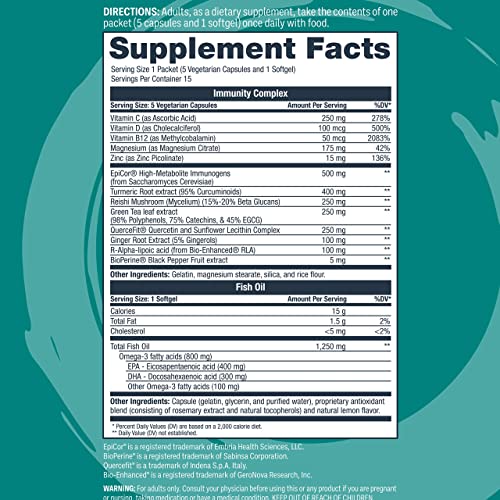 convenient immunity supplement packets