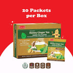 Convenient instant honey ginger tea