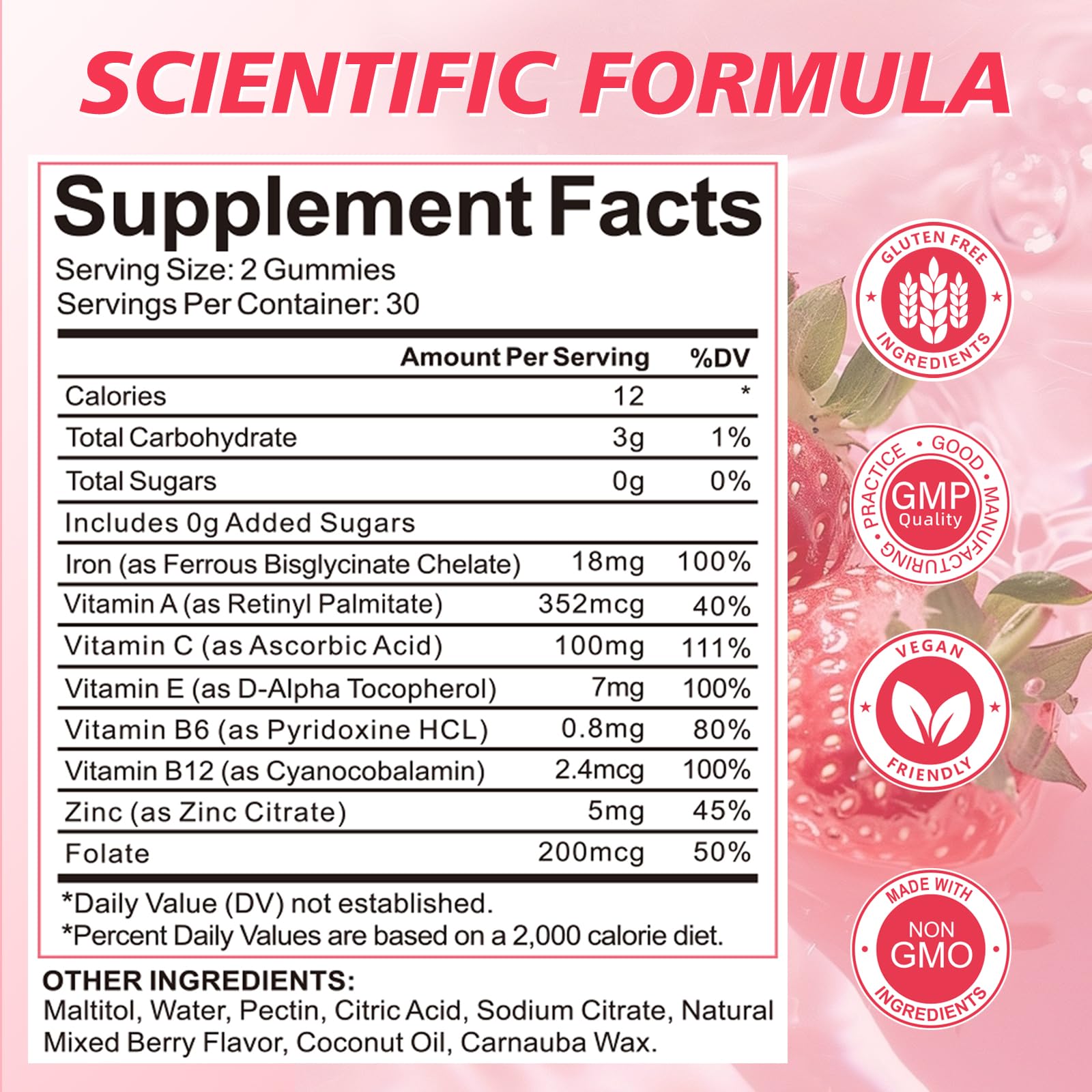 Convenient iron gummies for wellness