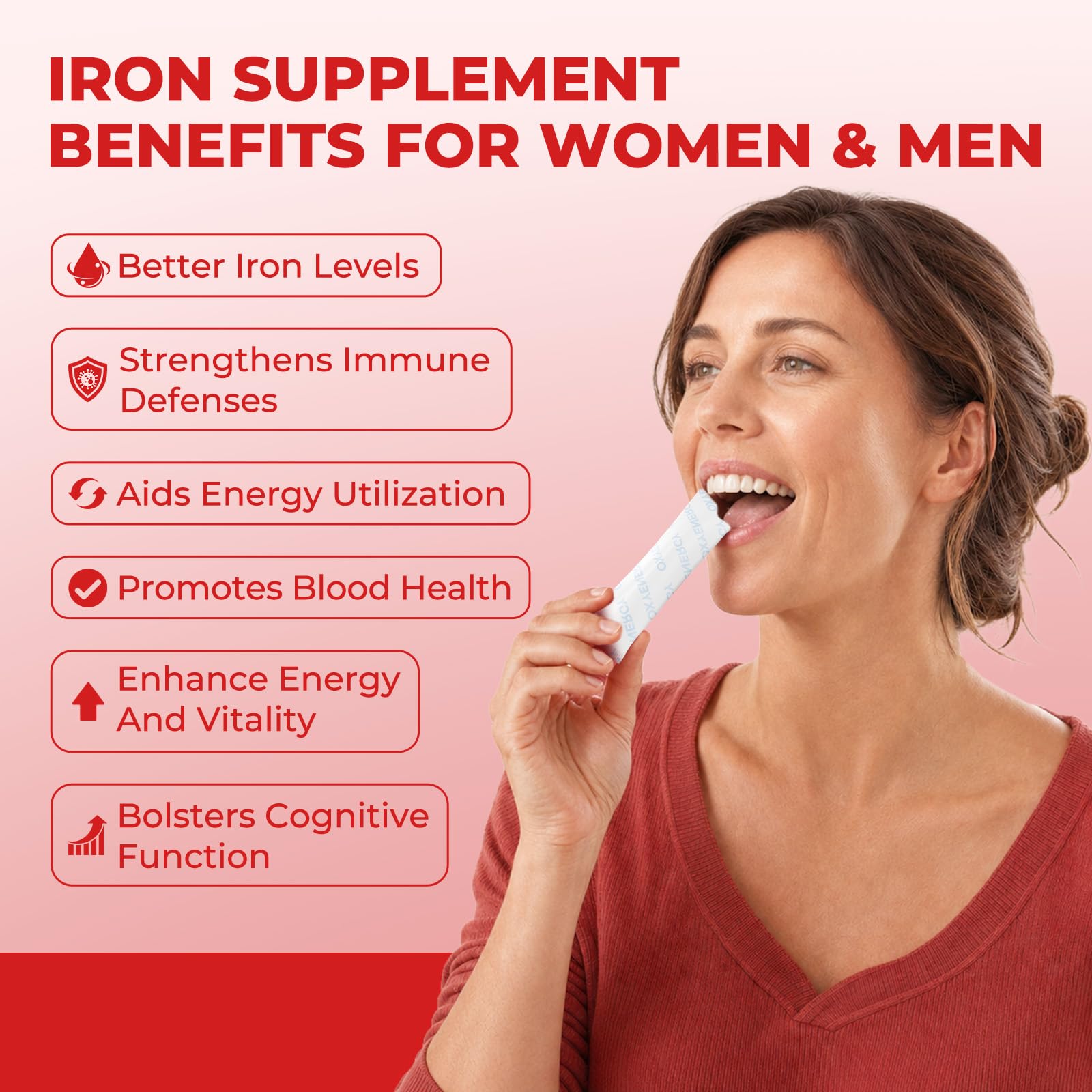 Convenient iron powder packets