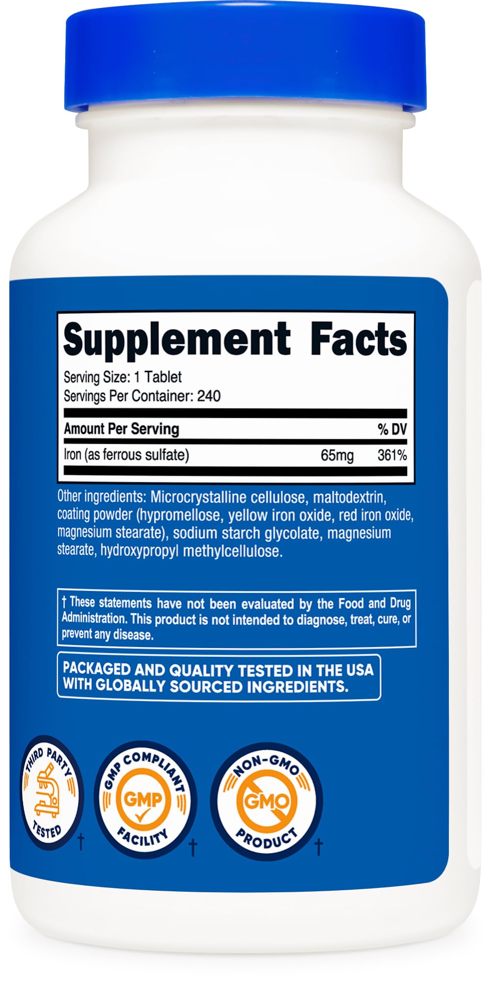 Convenient iron tablets for on-the-go