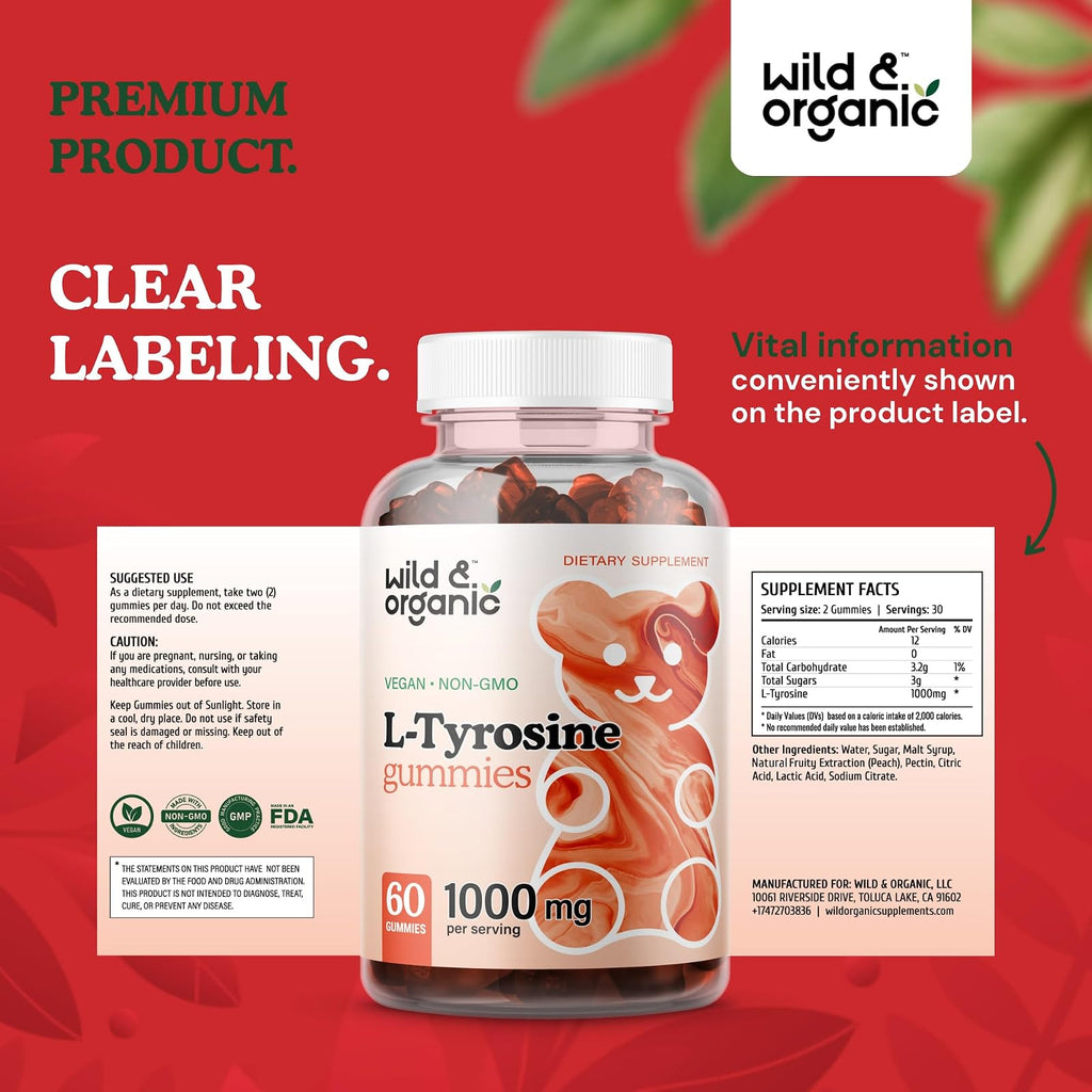 Convenient L-Tyrosine gummies for daily use