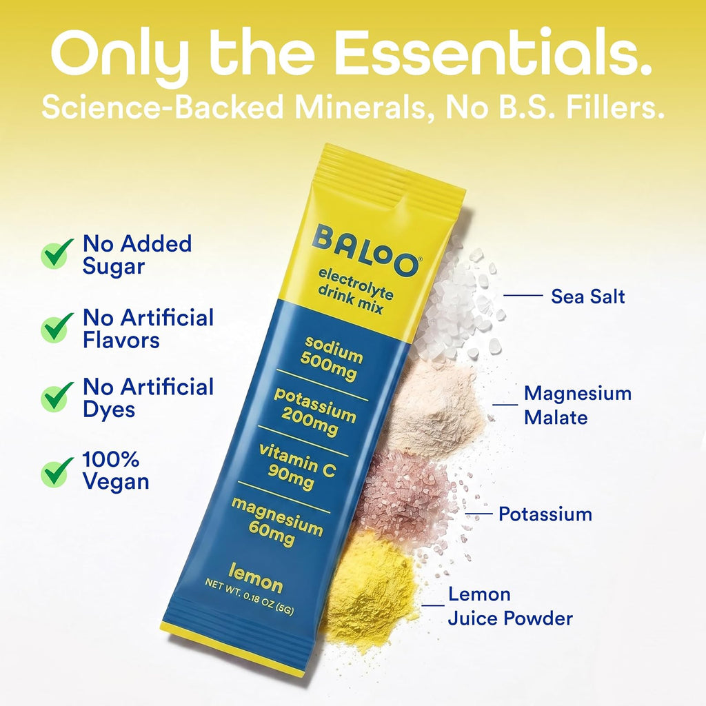 Convenient lemon electrolyte drink mix