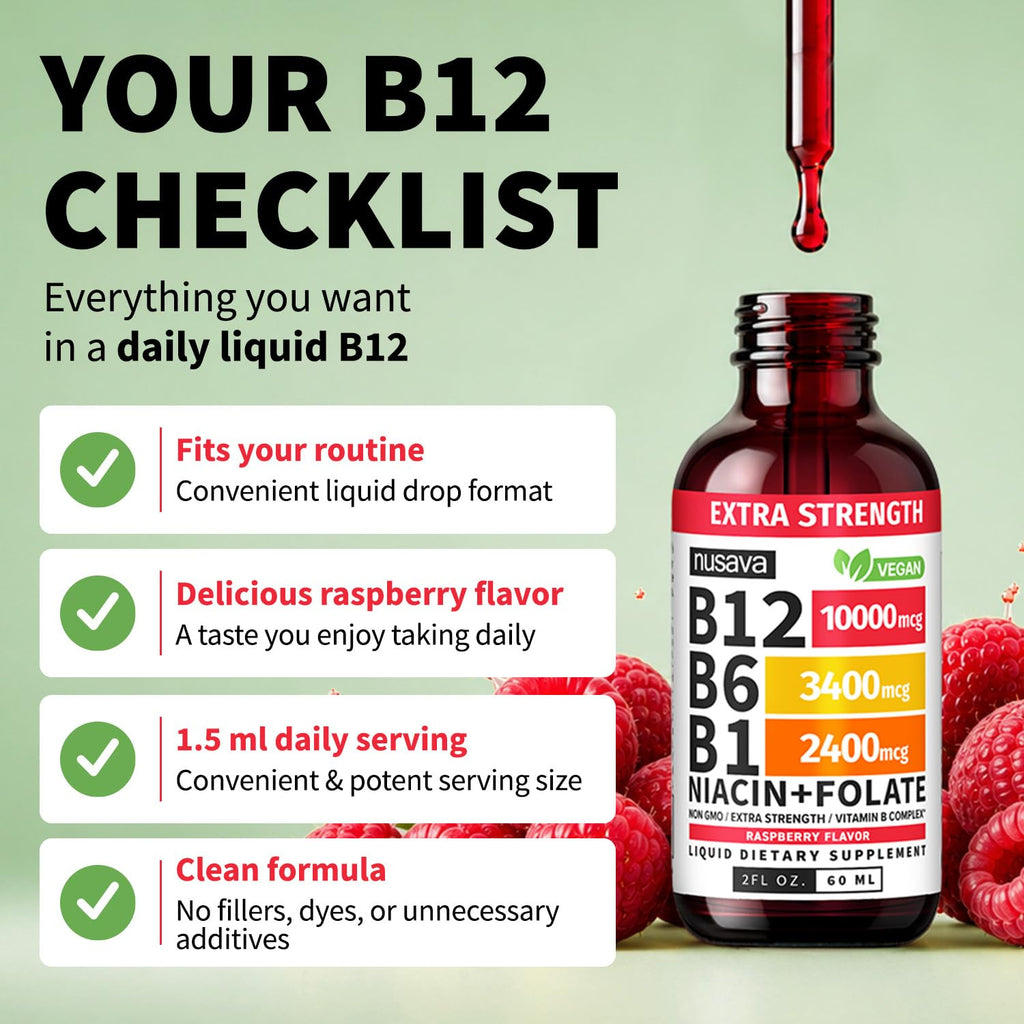 Convenient liquid B12 for daily use