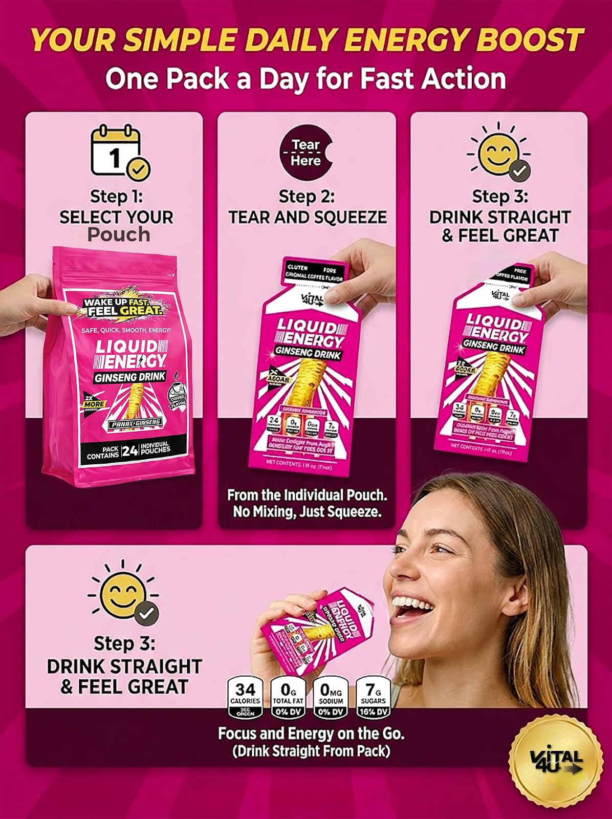 convenient liquid energy shot