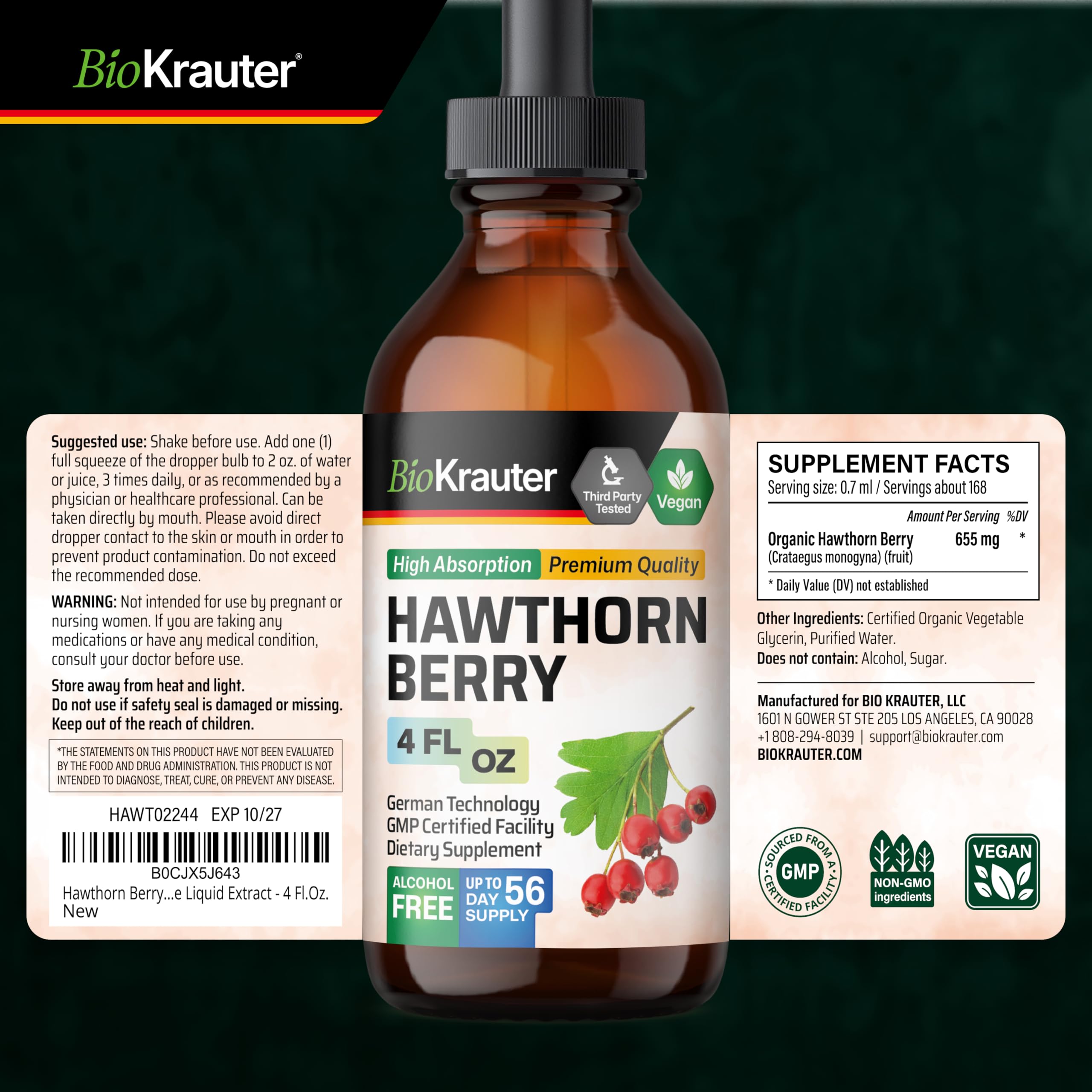 convenient liquid hawthorn supplement