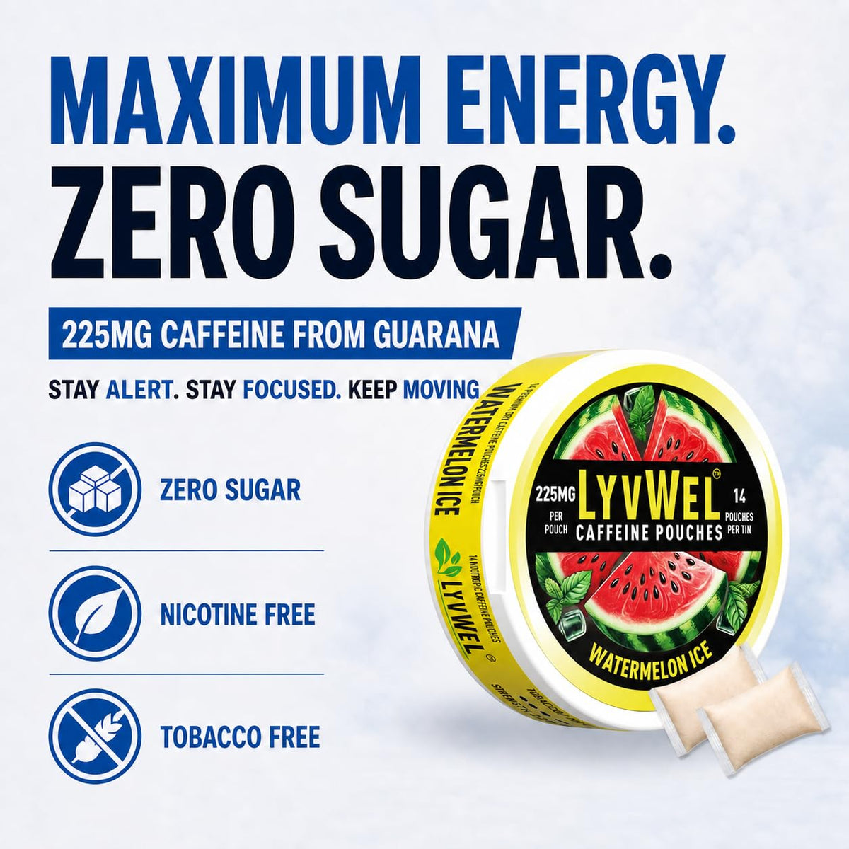 convenient LyvWel caffeine pouches