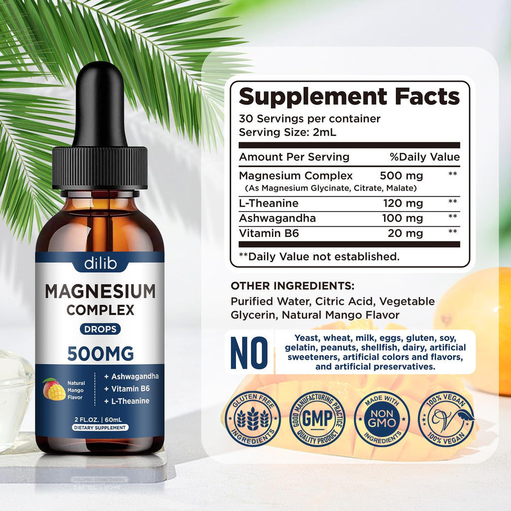 Convenient magnesium drops for on-the-go