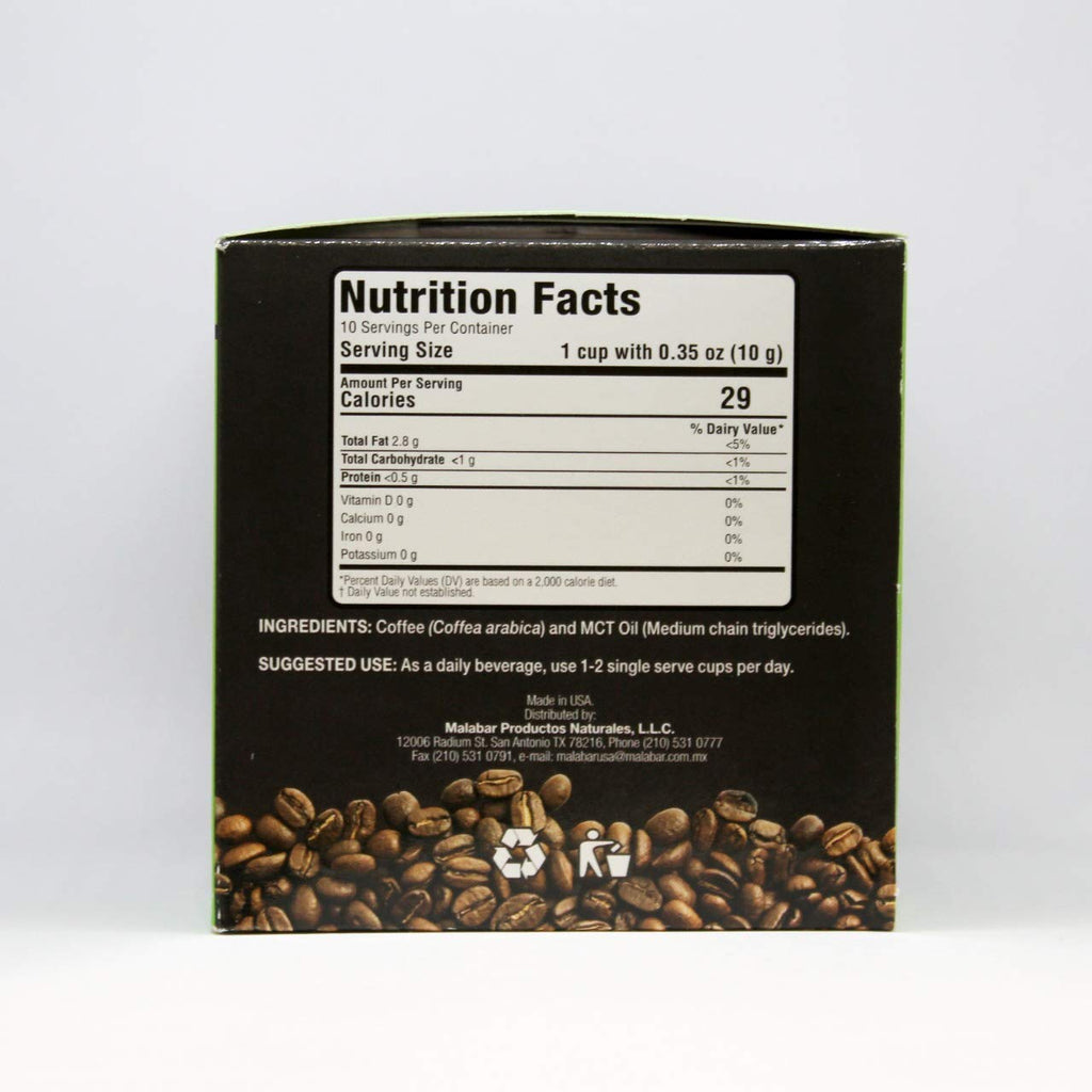 convenient MCT oil coffee servings