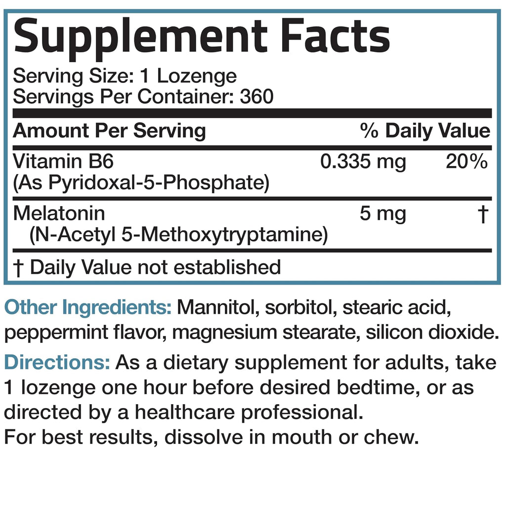 Convenient melatonin tablets for bedtime