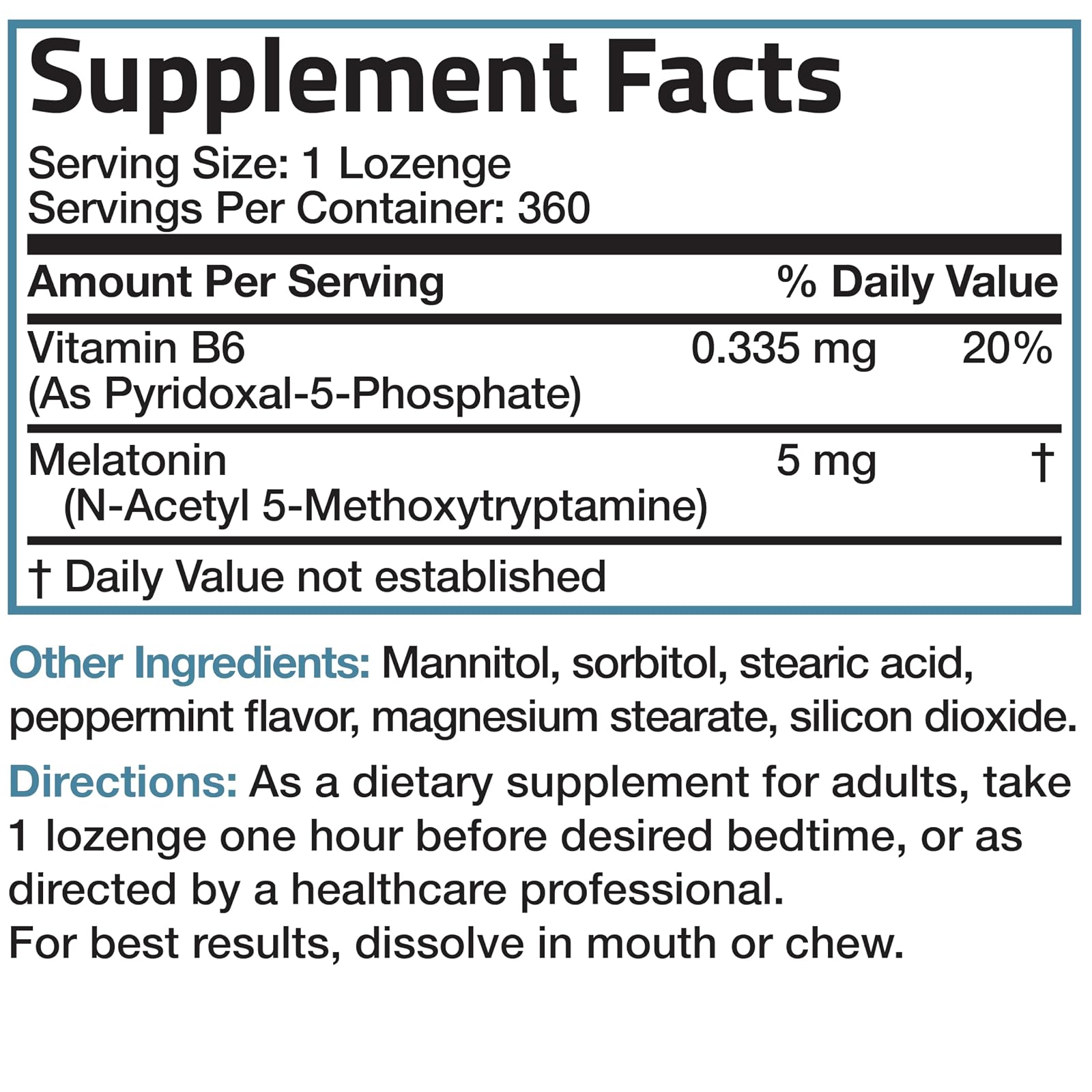 Convenient melatonin tablets for bedtime