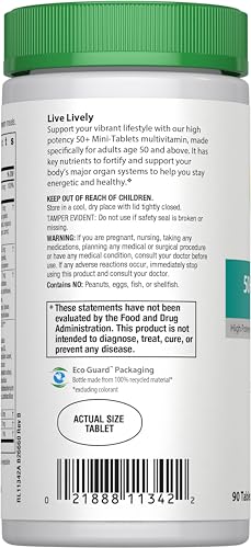 Convenient mini-tablet multivitamins for adults