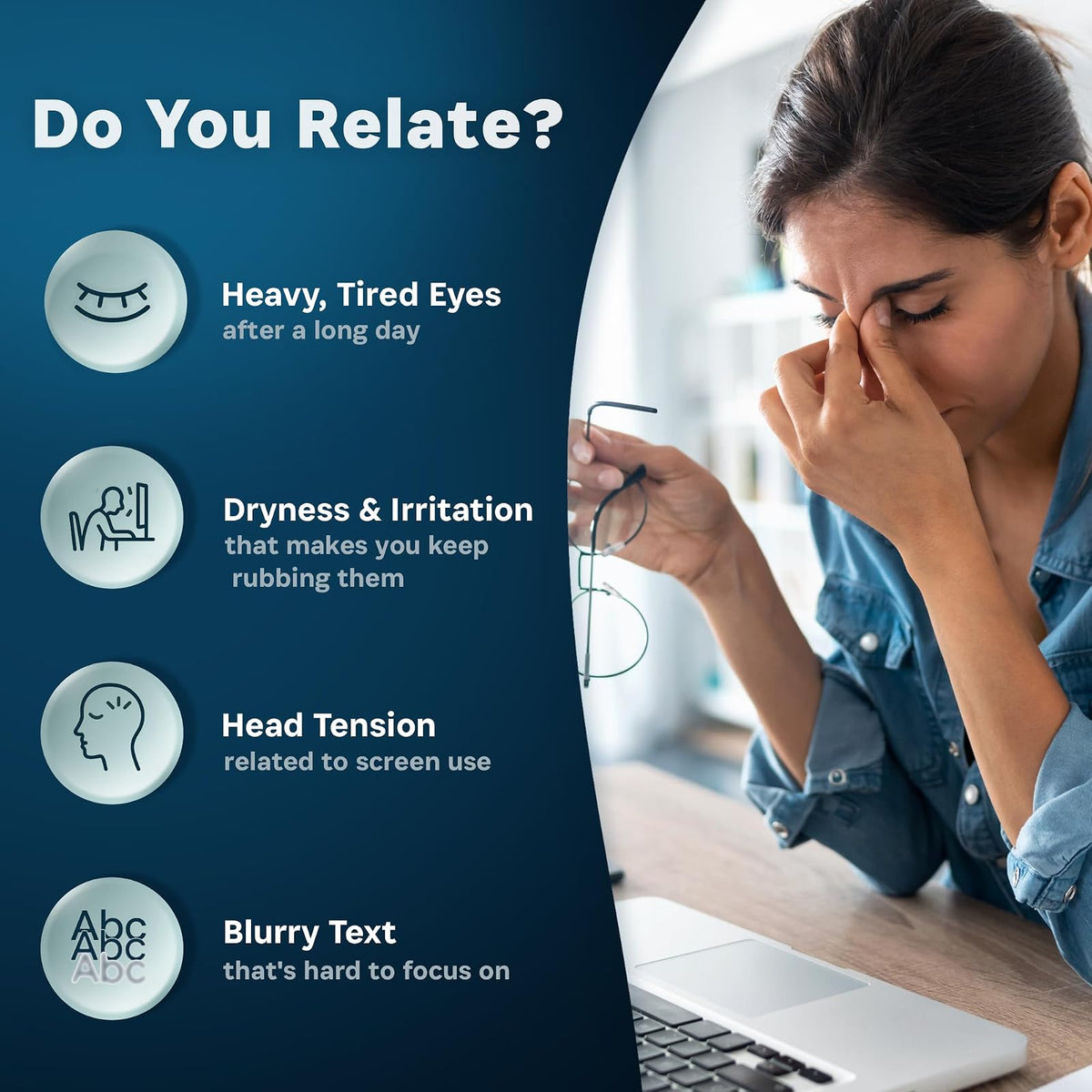 Convenient mix for eye comfort