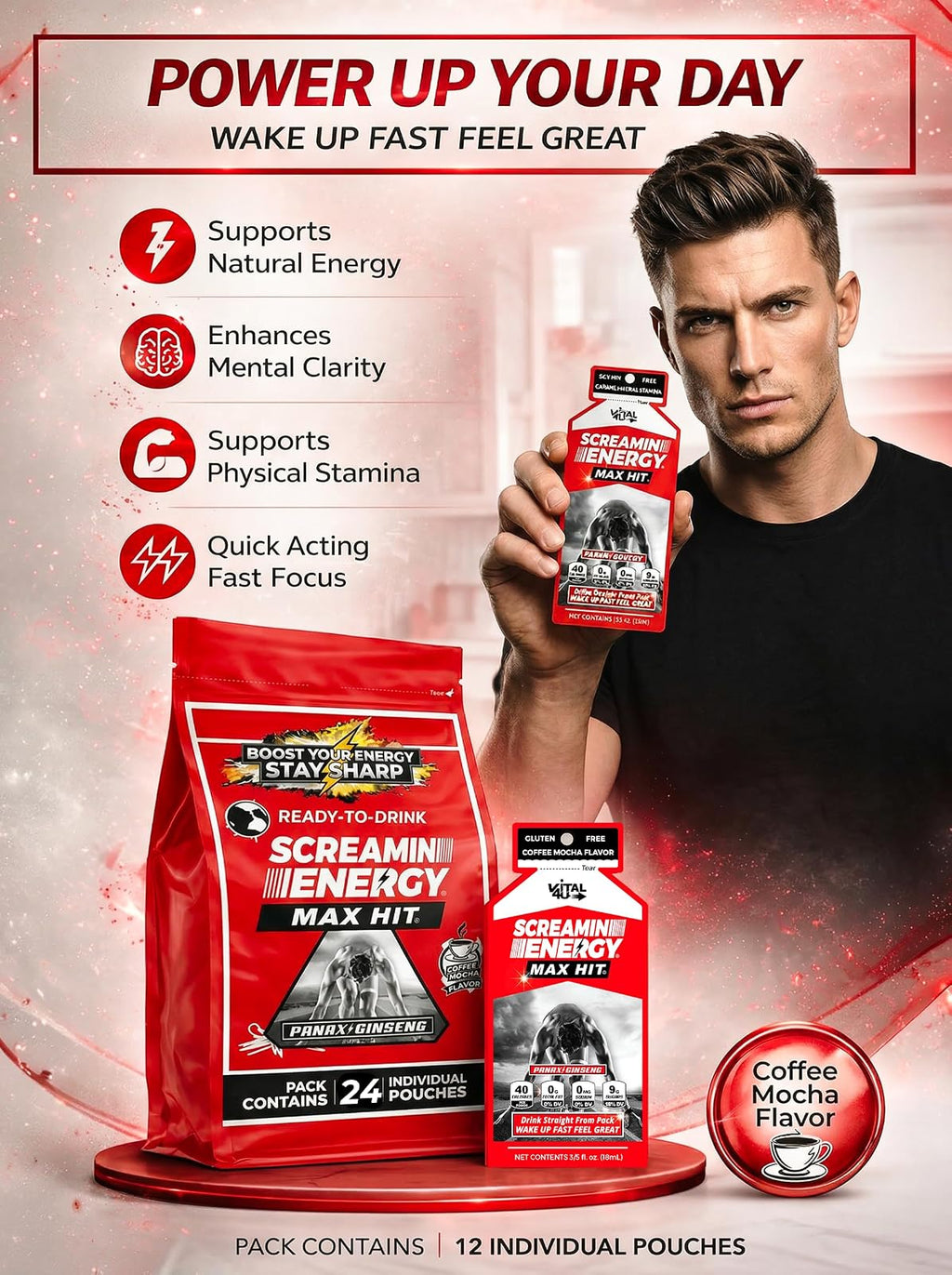 convenient mocha energy drink pouches