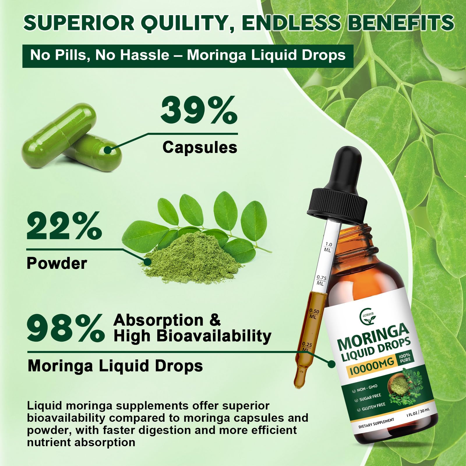 convenient moringa drops for daily use