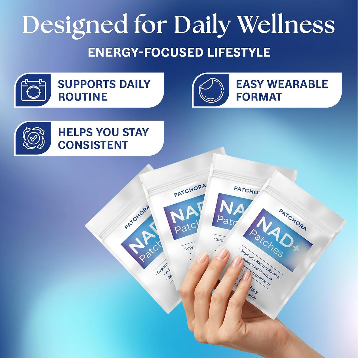 Convenient NAD+ patches for wellness