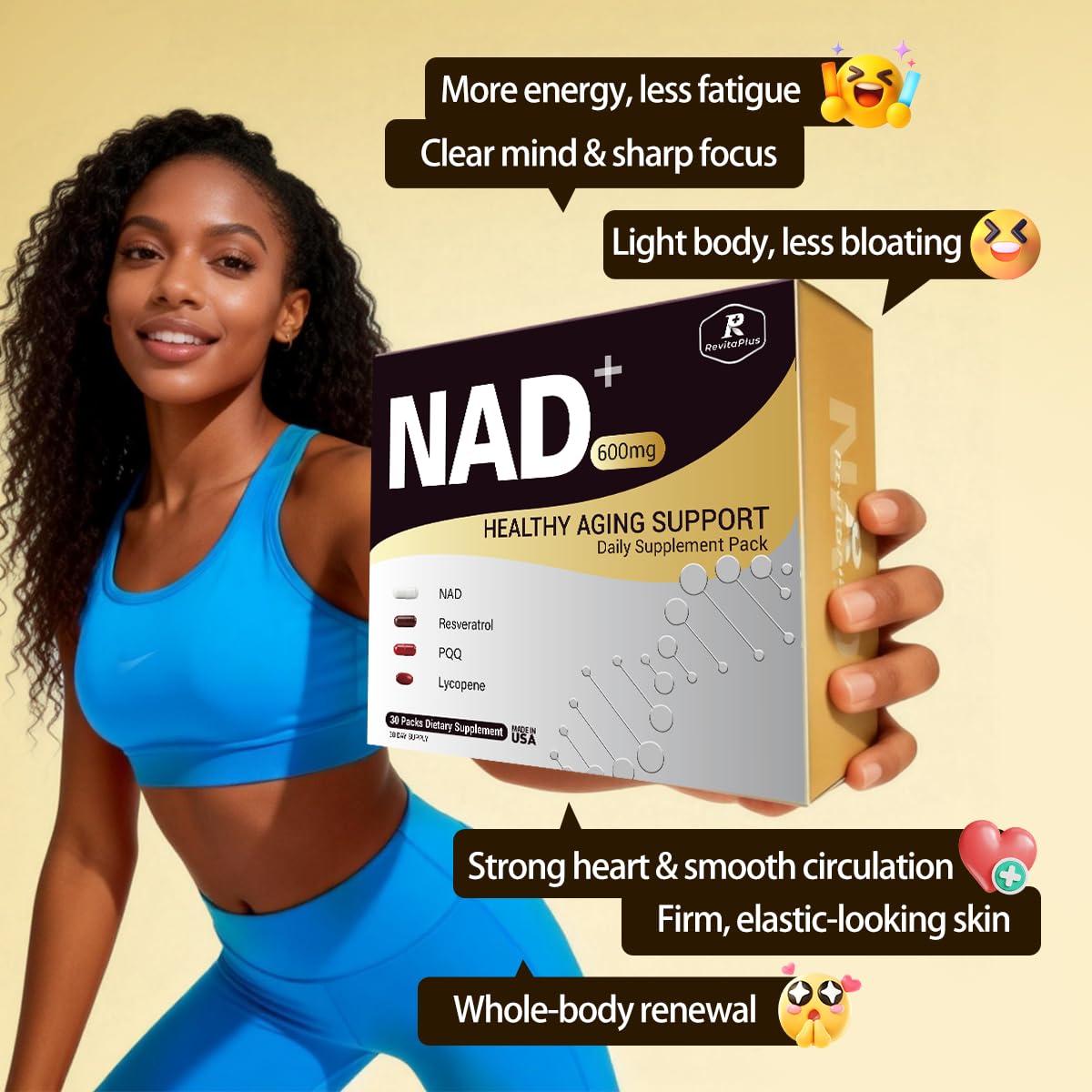 Convenient NAD+ supplement for busy lifestyles