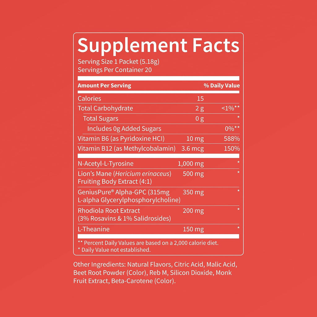 convenient nootropic drink mix packets