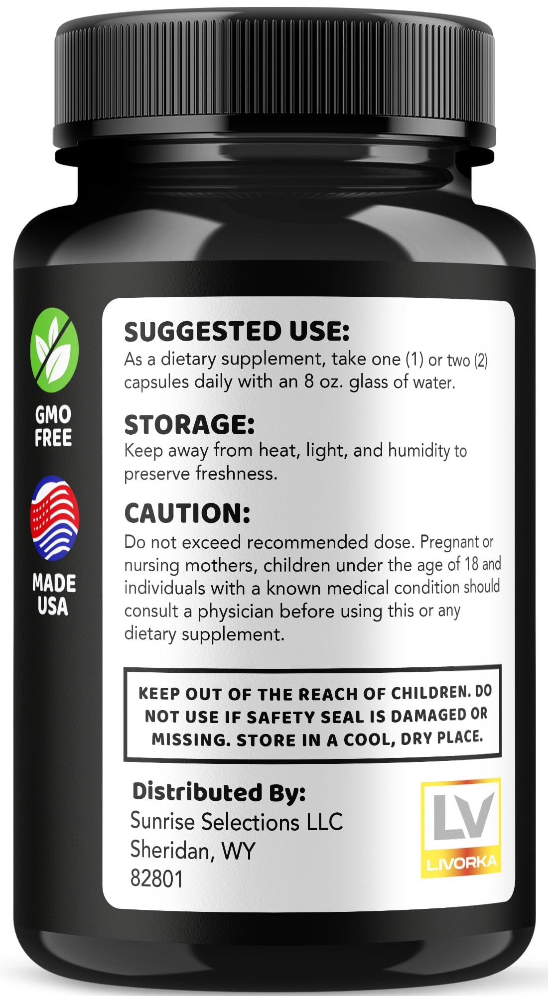 Convenient one-month vitamin supply