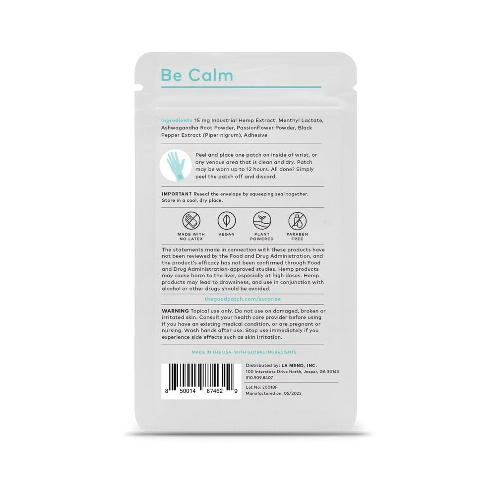 Convenient patches for relaxation on-the-go