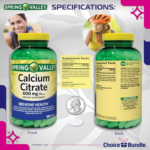 Convenient pill container for calcium tablets