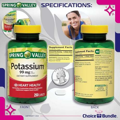 Convenient potassium caplets for on-the-go