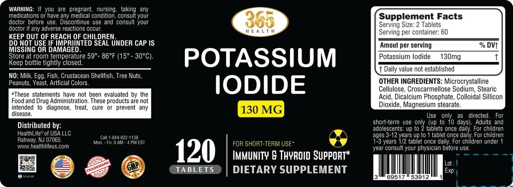 Convenient potassium supplement for daily use