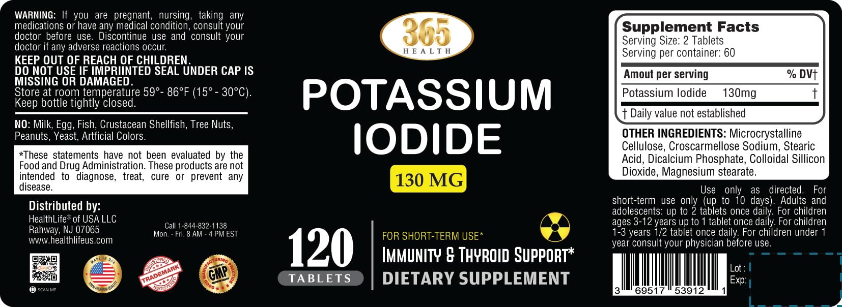 Convenient potassium supplement for daily use