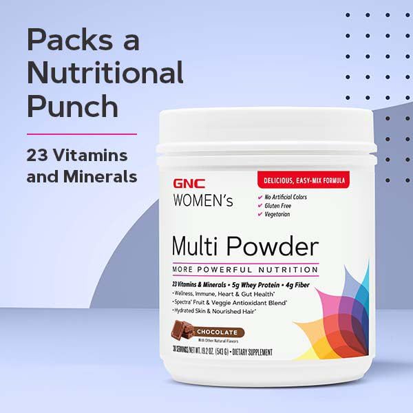 Convenient powder vitamins for women