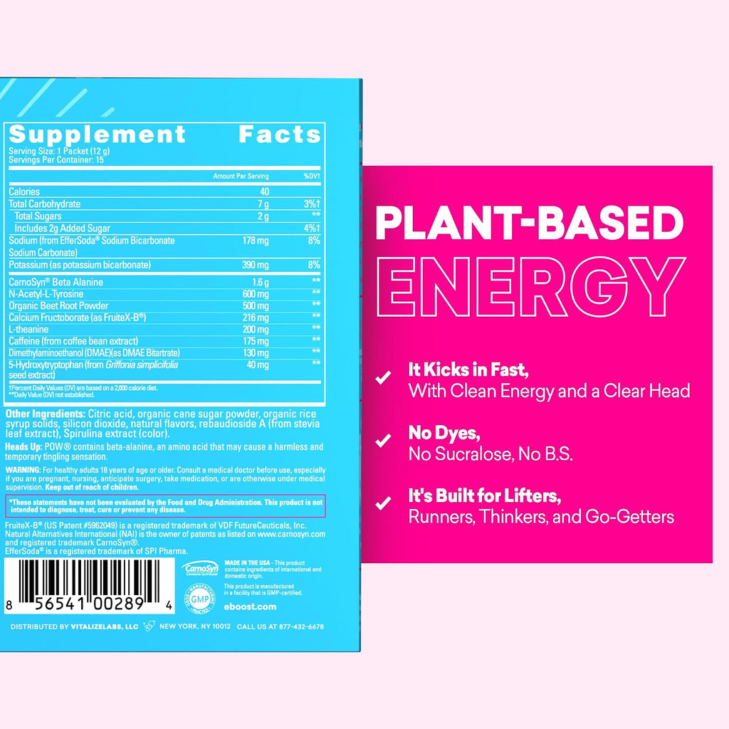 convenient pre-workout packets