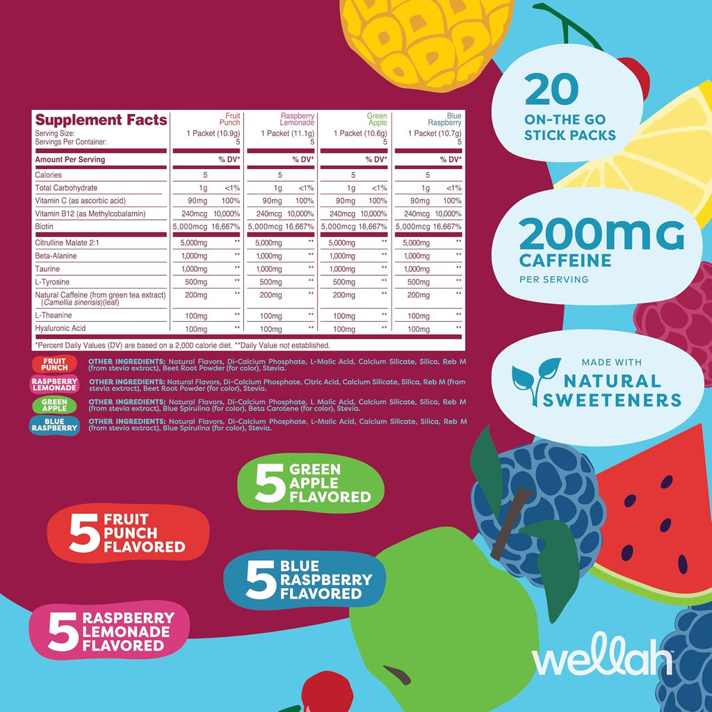 convenient pre-workout packets