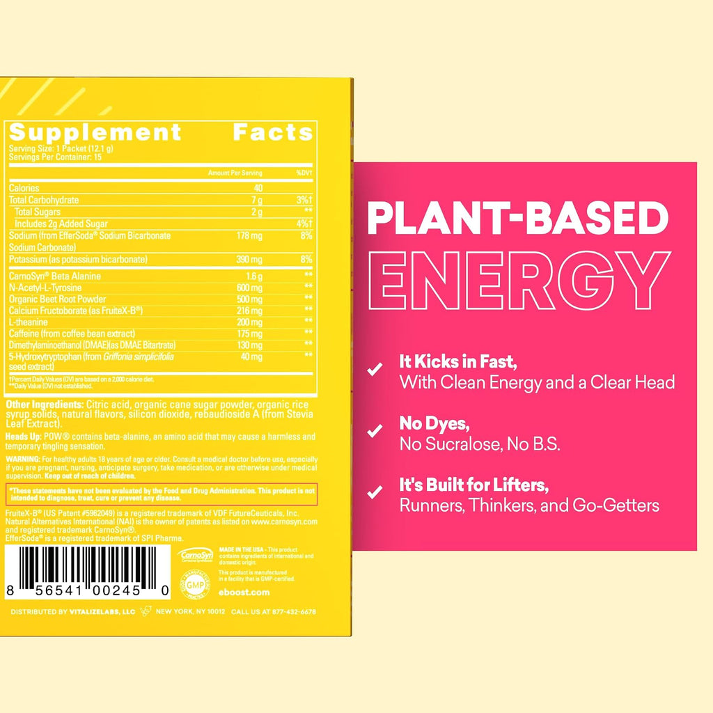 convenient pre-workout powder sachets