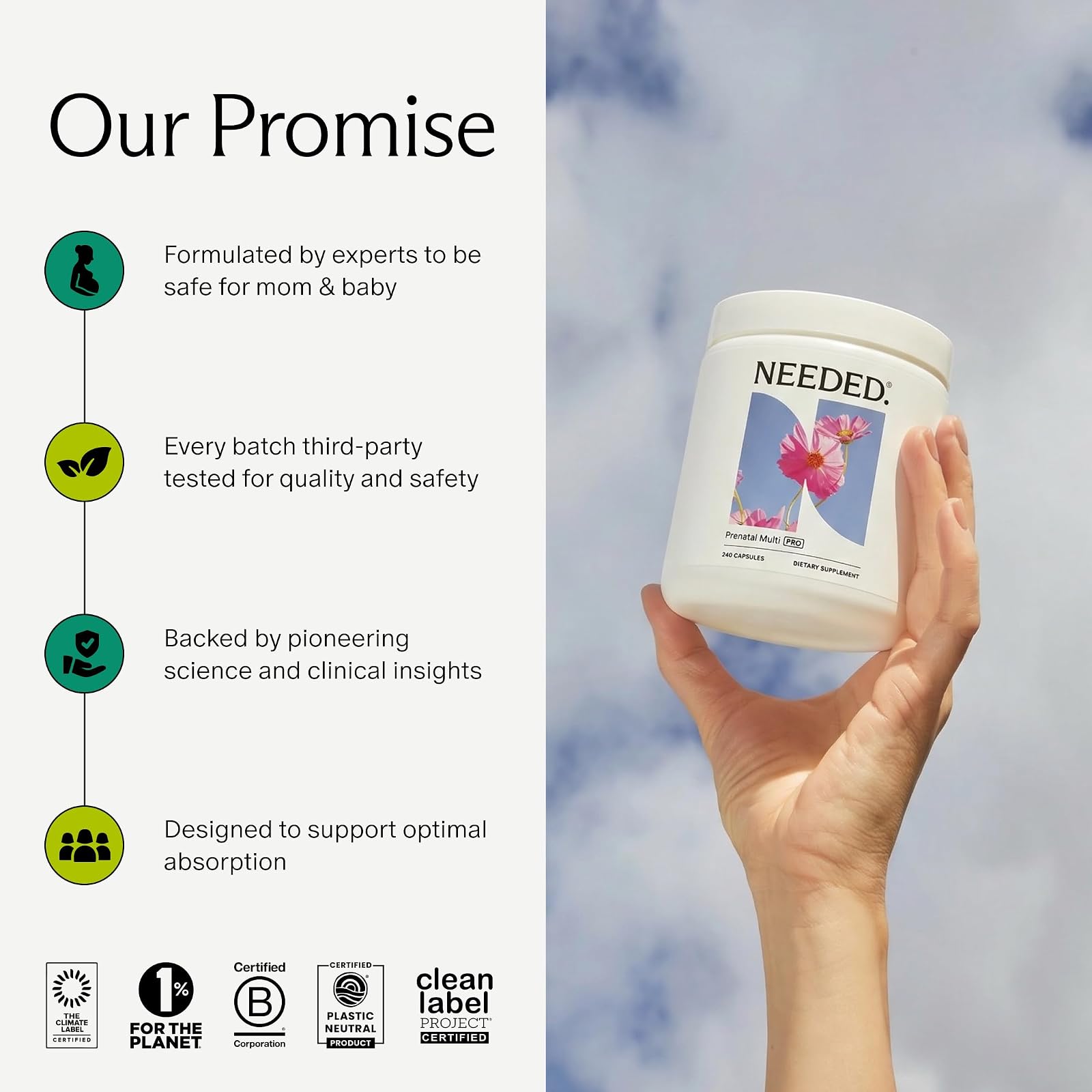 Convenient prenatal multivitamin capsules