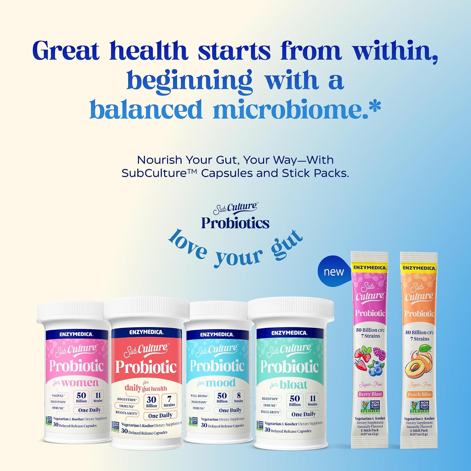 Convenient probiotic drink packets