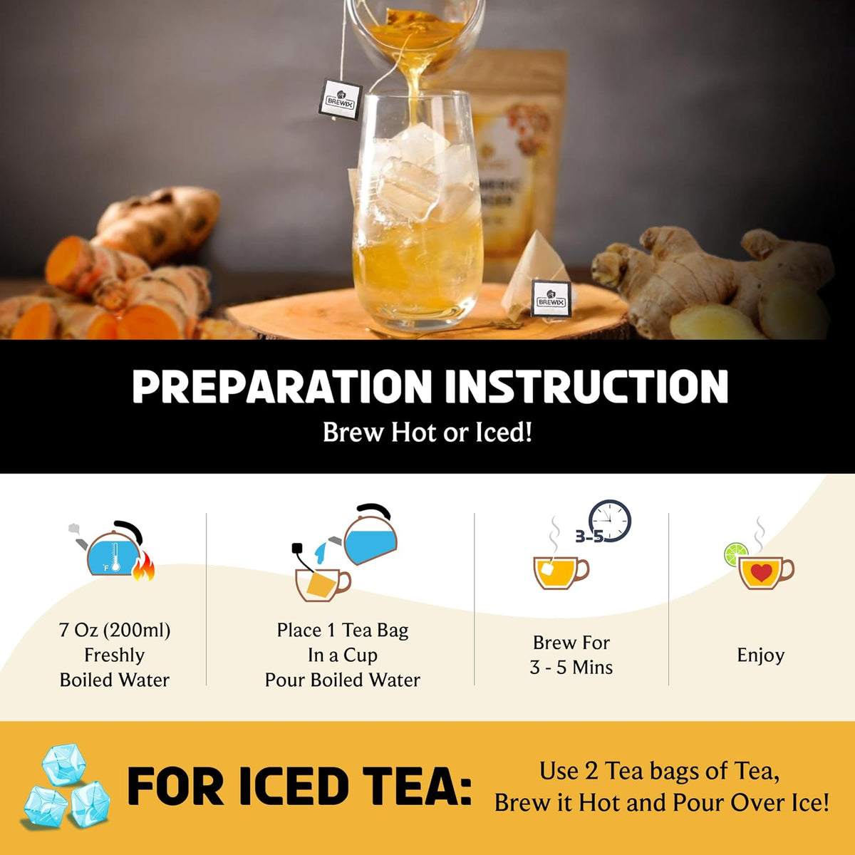 convenient pyramid tea bags for brewing