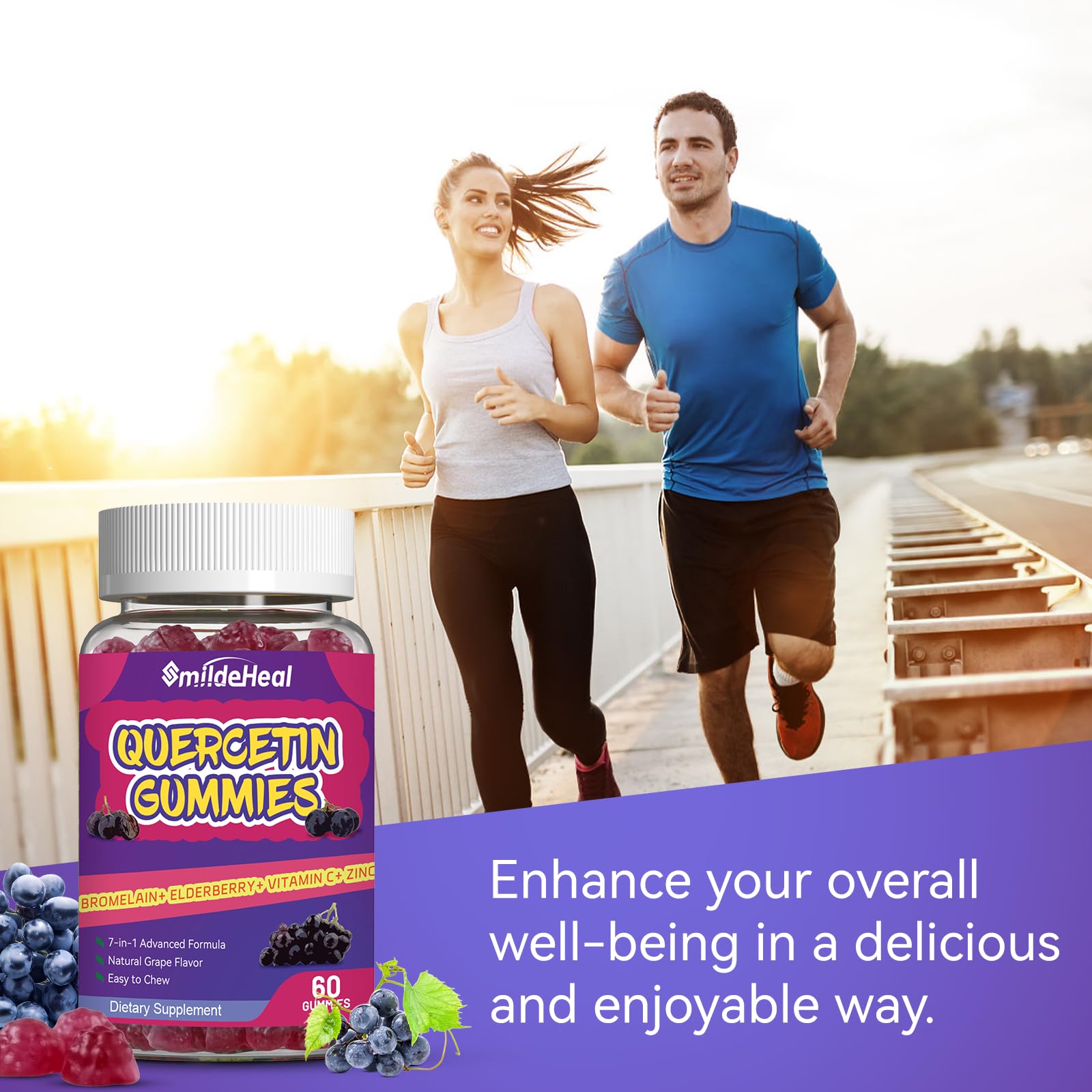 Convenient quercetin gummies for on-the-go