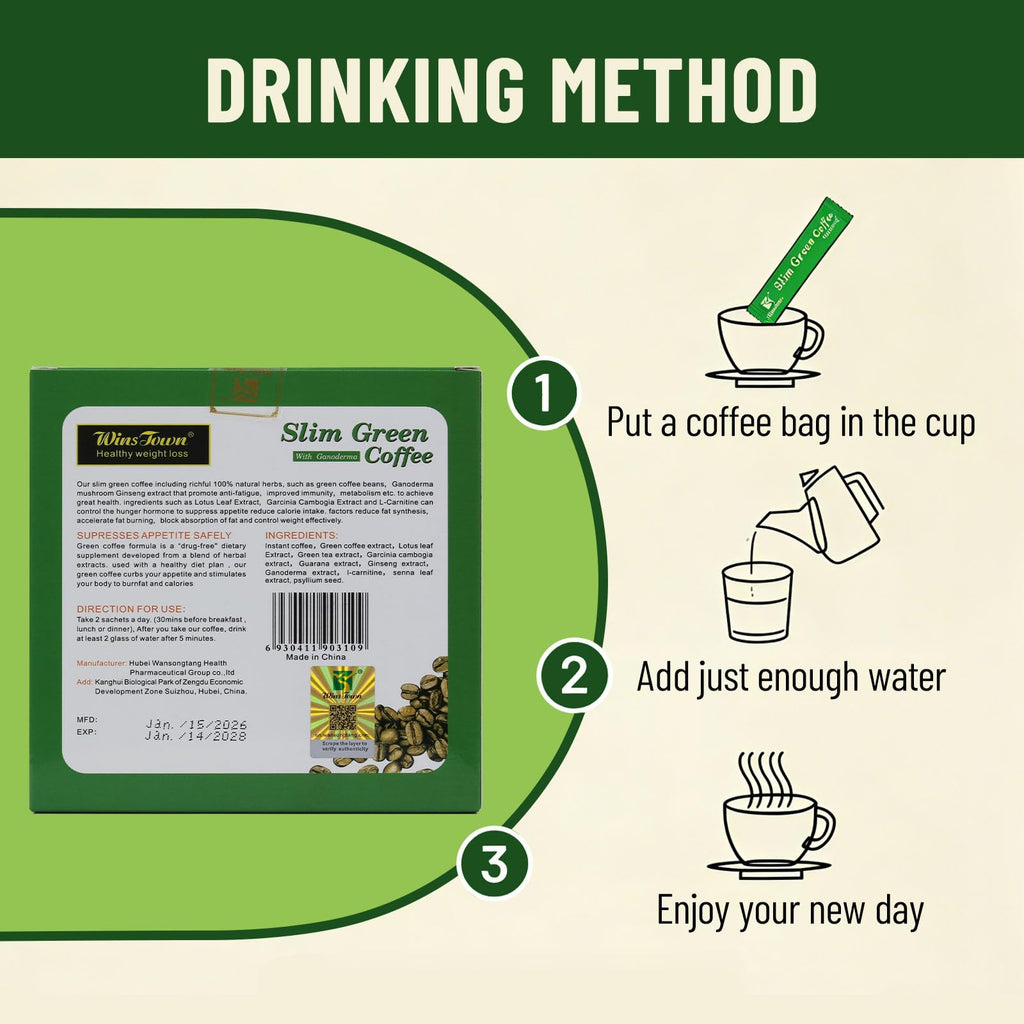 convenient sachets for green coffee