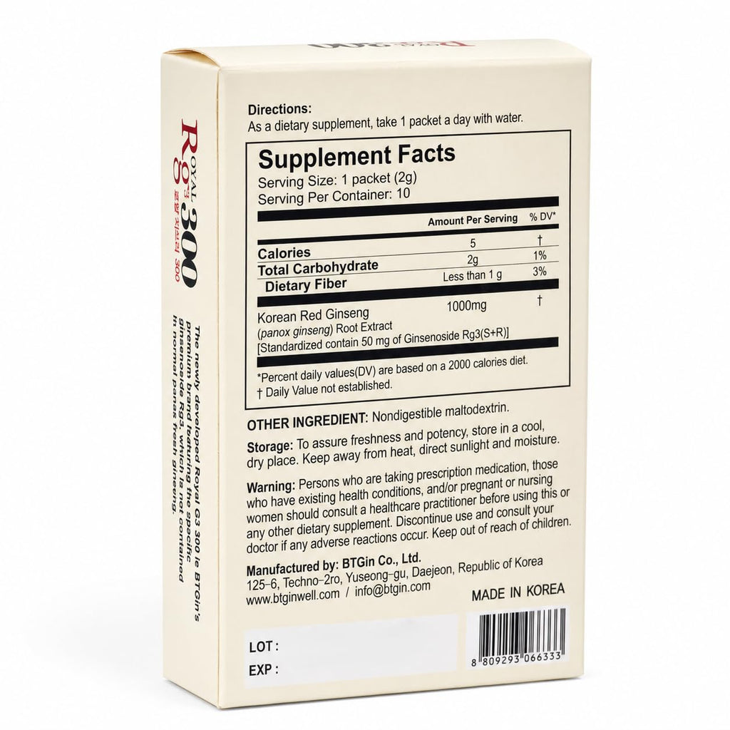 Convenient sachets of ginseng