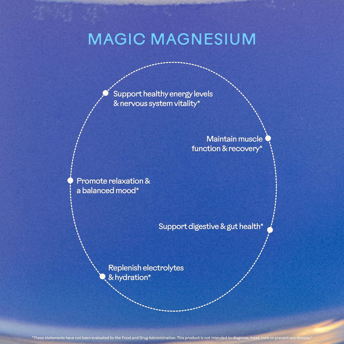 convenient sachets of magnesium powder