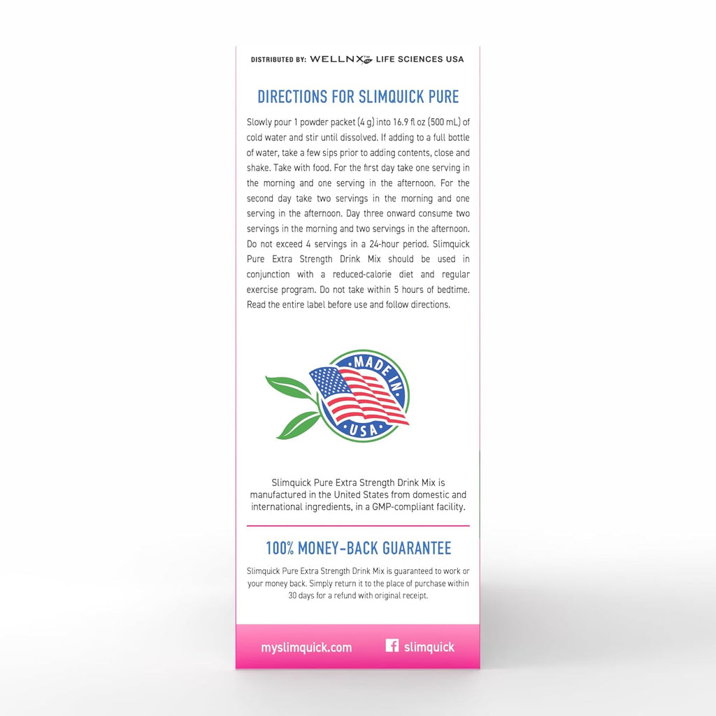 Convenient SlimQuick fat burner packets