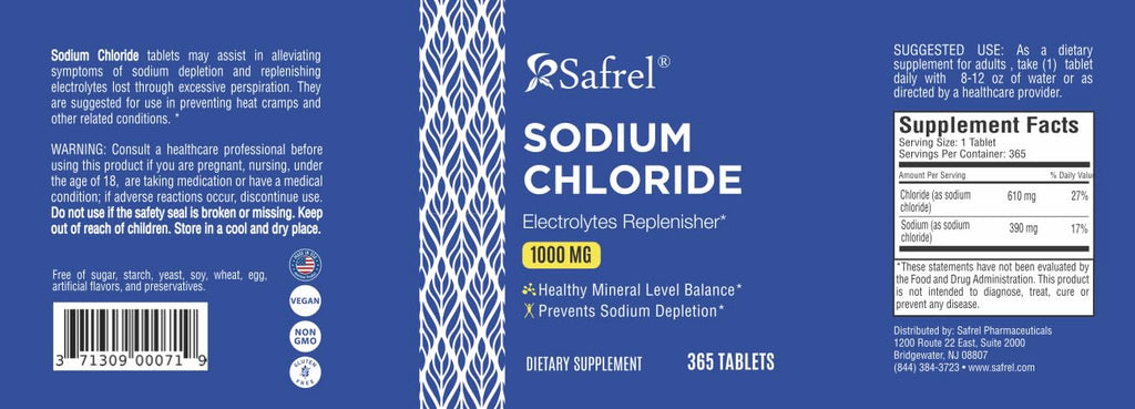 convenient sodium chloride supplement tablets