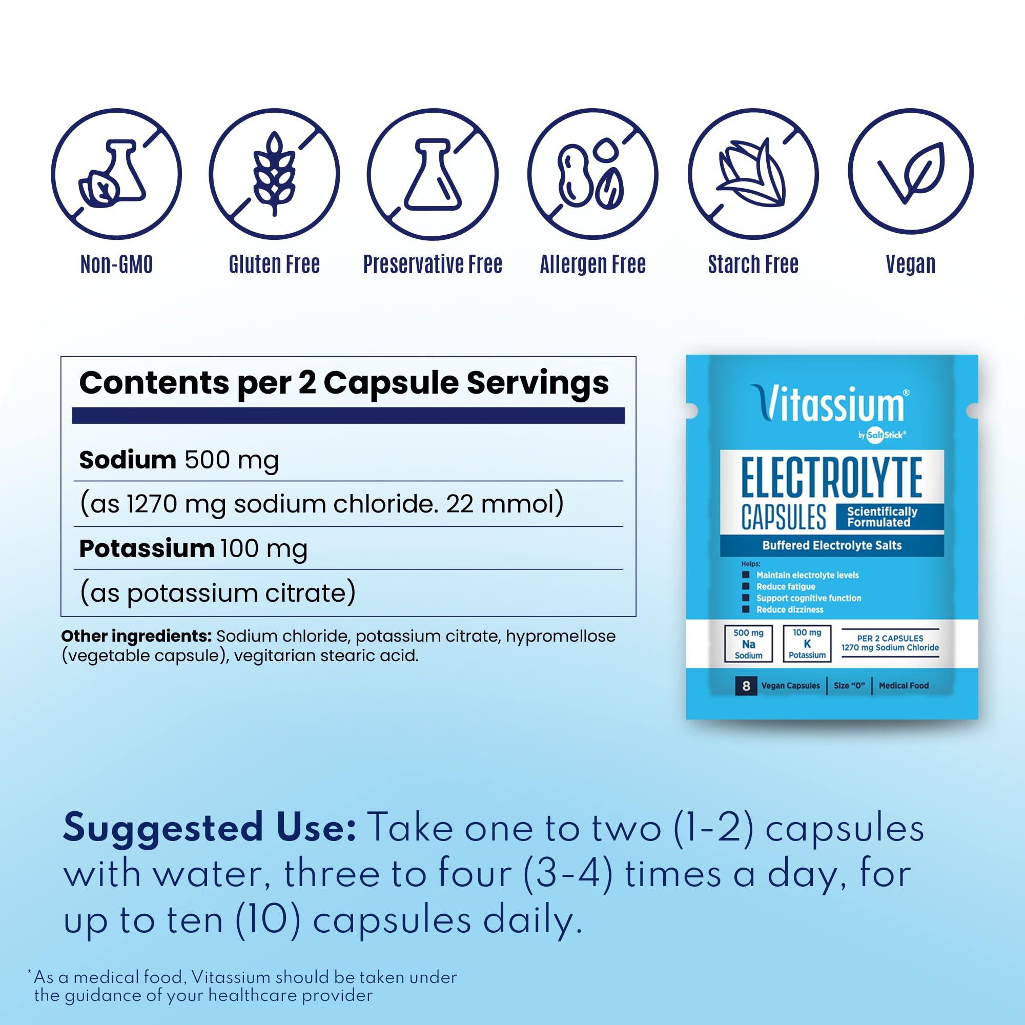 Convenient sodium supplement for travel