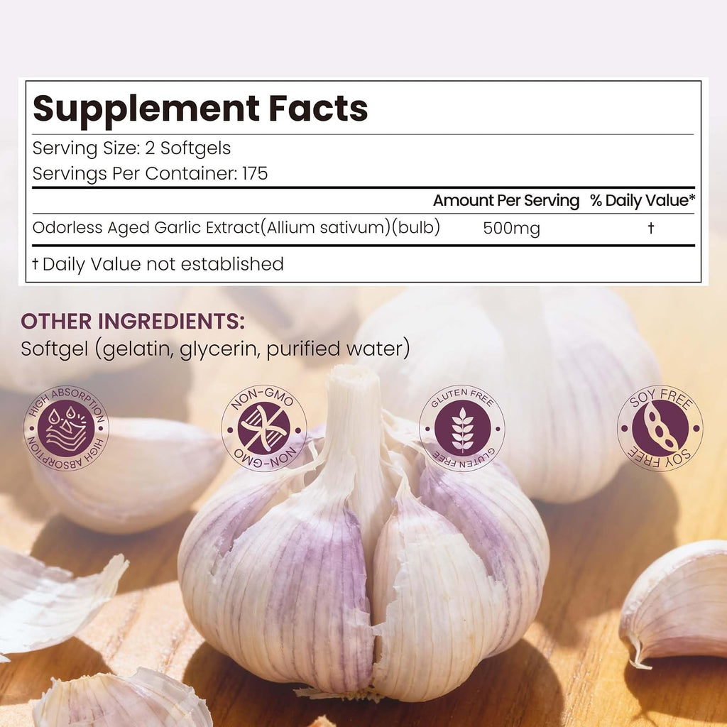 Convenient softgel garlic dosage