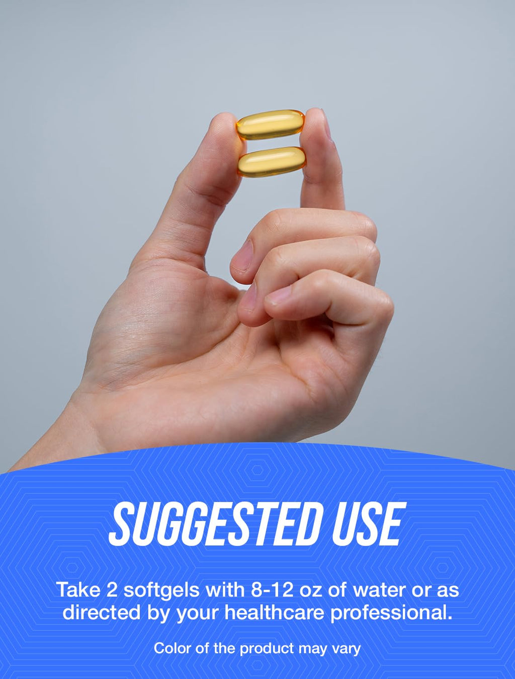 Convenient softgel omega supplement