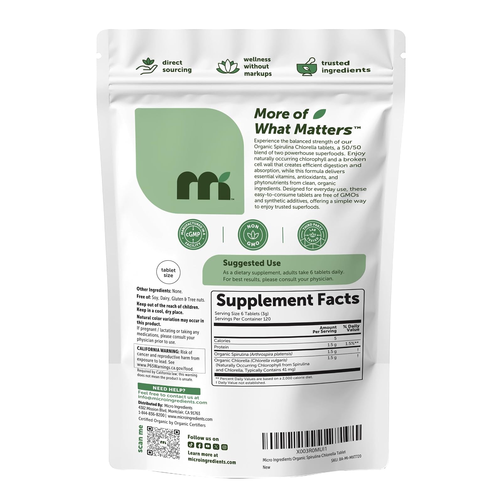 convenient spirulina & chlorella supplements