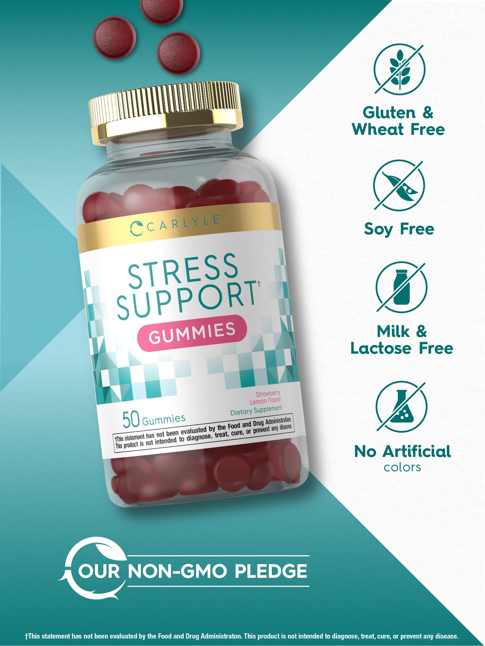 Convenient stress support gummy supplements