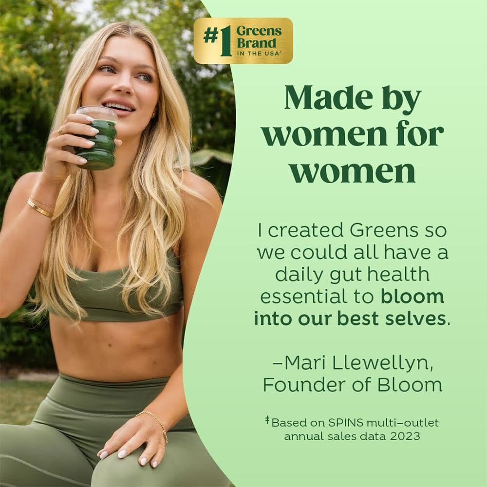 Convenient superfood greens powder servings