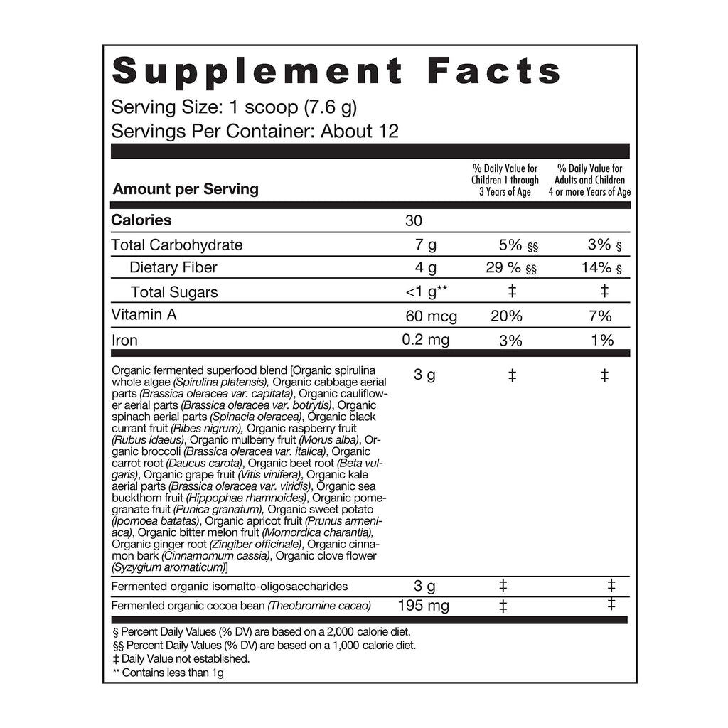 Convenient superfoods powder for daily use