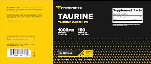 Convenient taurine capsules for supplementation
