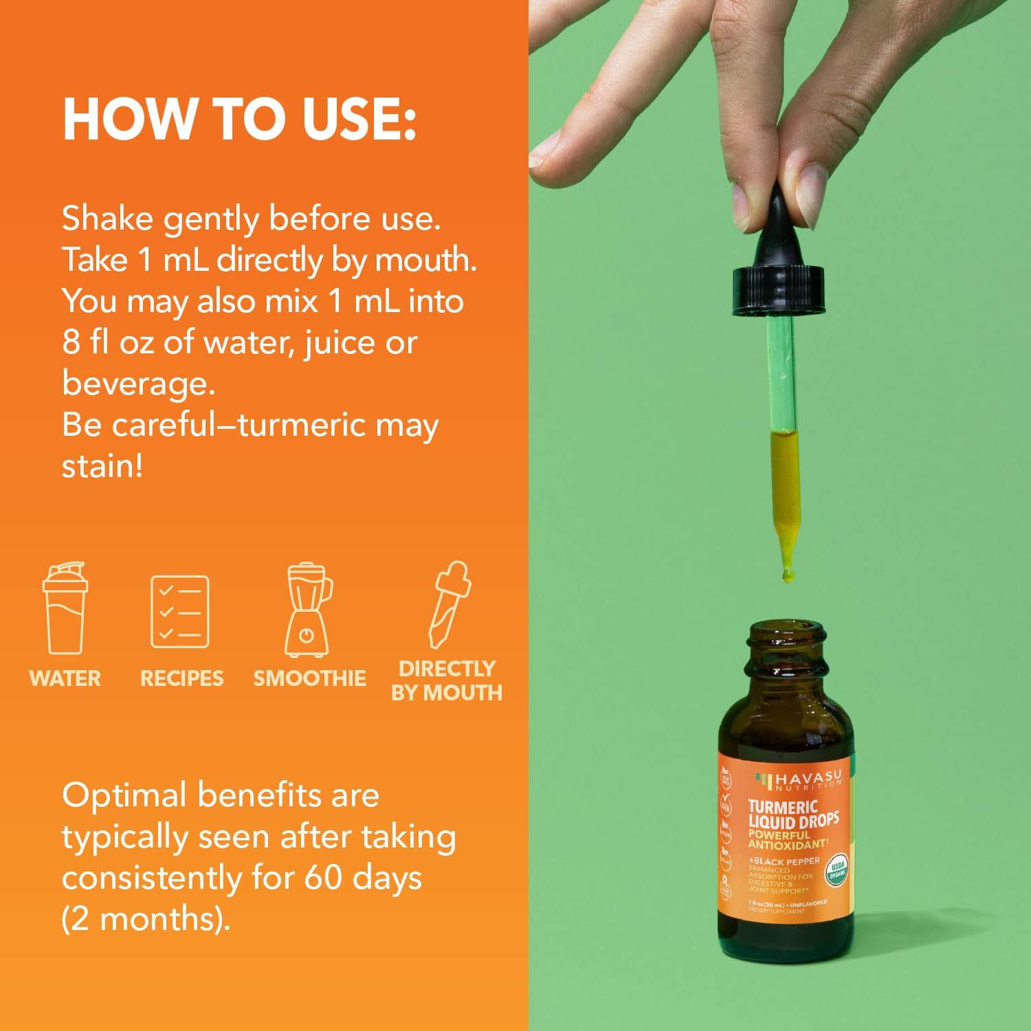 convenient turmeric dosage in liquid form